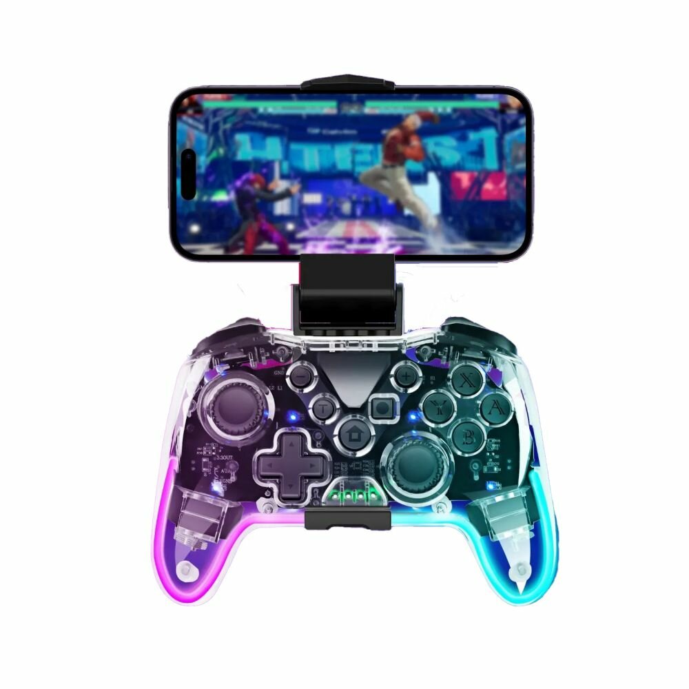 MG35 беспроводной геймпад с RGB-подсветкой Bluetooth-контроллер для Nintendo Switch PS3 смартфона ПК джойстик с держателем для телефона