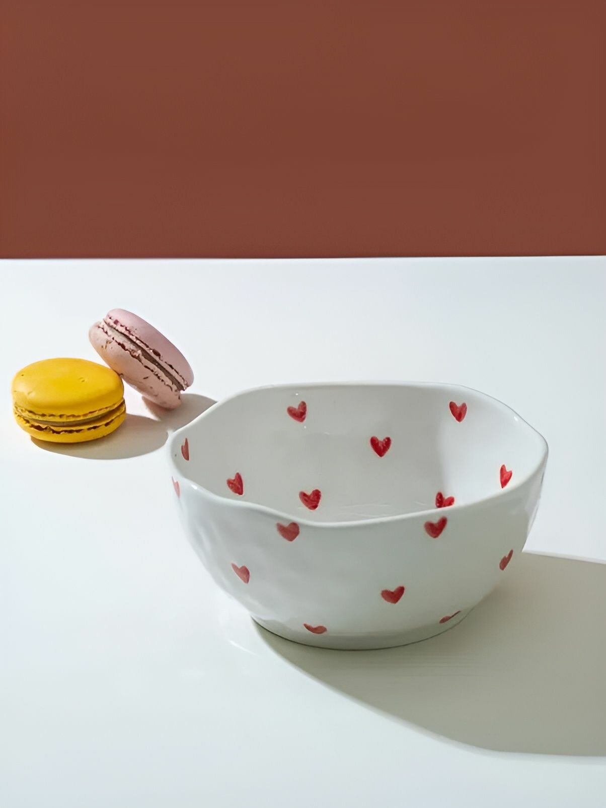 Тарелка "Сердечки", керамическая, 12см, 300мл, для СВЧ и посудомойки