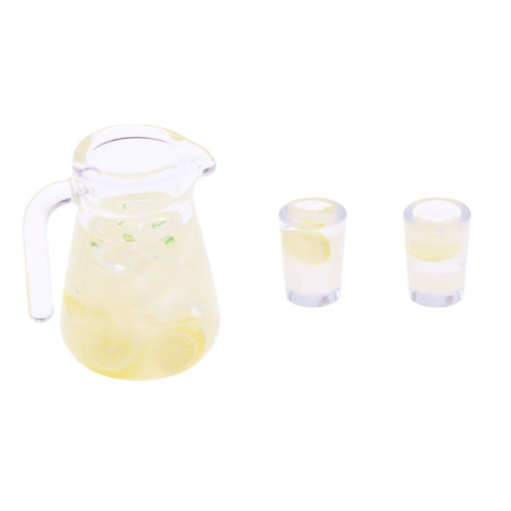 Реалистичный Миниатюрный Аксессуар Для Кукольных Домиков Из Смолы С Лимонным Напитком Со Льдом Для Детализированных Коллекционеров И Детей