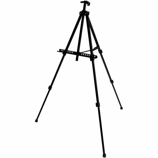 Мольберт-тренога Brauberg ART BASIC металл переносной телескопический 110х164х91 см, чехол, 192576