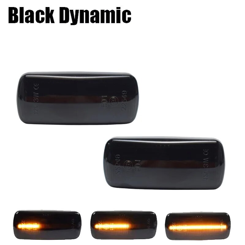Динамические боковые габаритные огни Black Dynamic, 2шт, Smoked