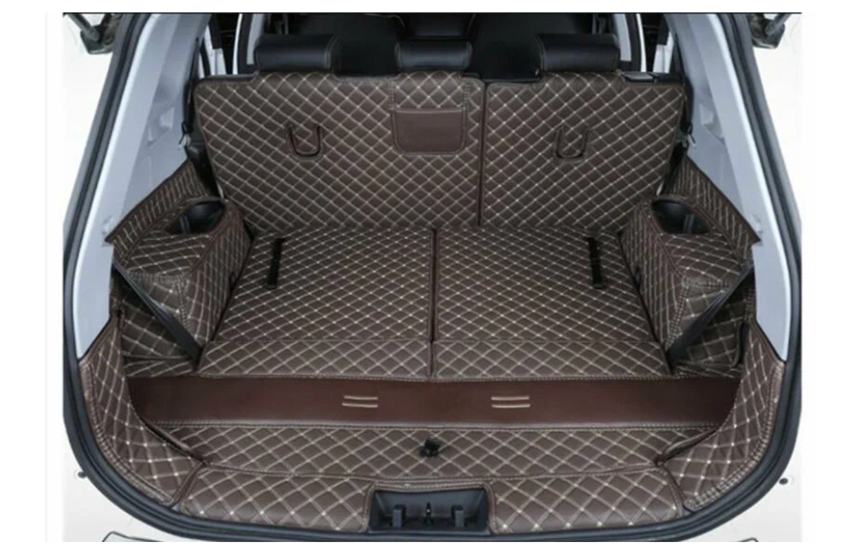 Комплект 3D ковров в багажник Chery Tiggo 8 Pro Max Braun / Чери Тигго 8 Про Макс Коричневые 2022-2023г. в