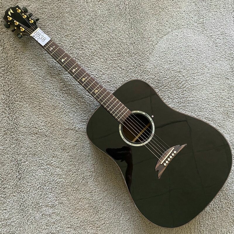 Акустическая гитара Hohner, 41 дюйм, черный глянец, верхняя дека из ели, корпус из палисандра, для выступлений