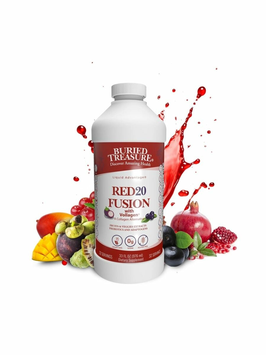 Суперфуд, Reds20, асаи, черника, гранат, лютеин, Vollagen, коллаген, клетчатка, адаптогены, 976 мл