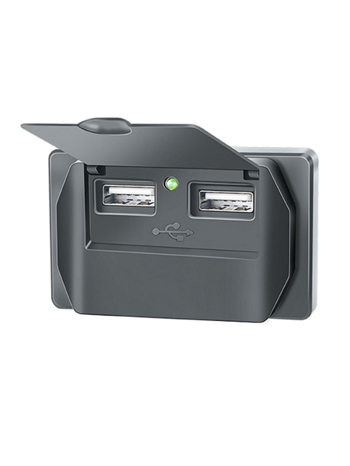 3.1A 12-24 В USB-зарядка для автокемперов RVS Гнездо быстрой зарядки Панель адаптера питания