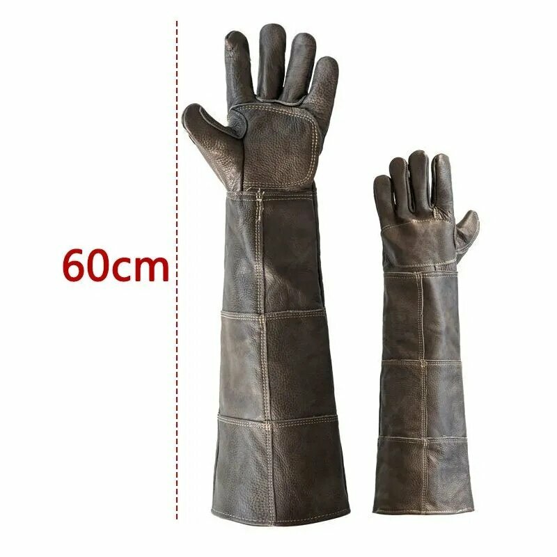 60cm Перчатки для дрессировки собак из воловьей кожи/рукава для дрессировки собак