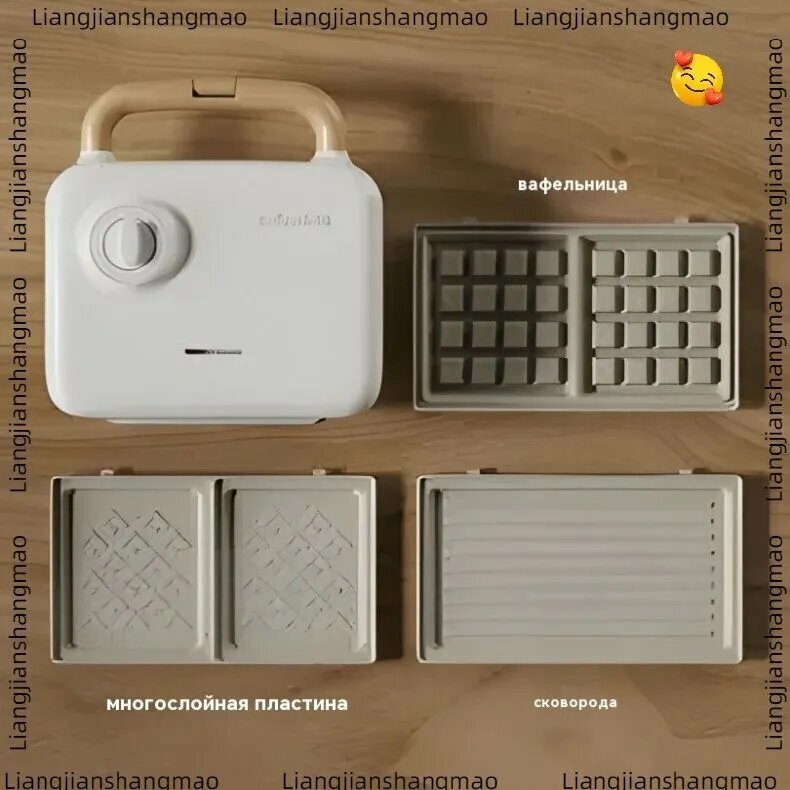 Вафельница cOi01ckK 750 Вт, бежевый, белый