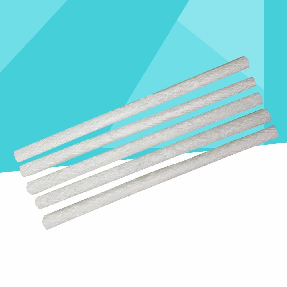Фитиль Из Стекловолокна Для Масляных Ламп 10 Штук Белый 25X1.27Cm