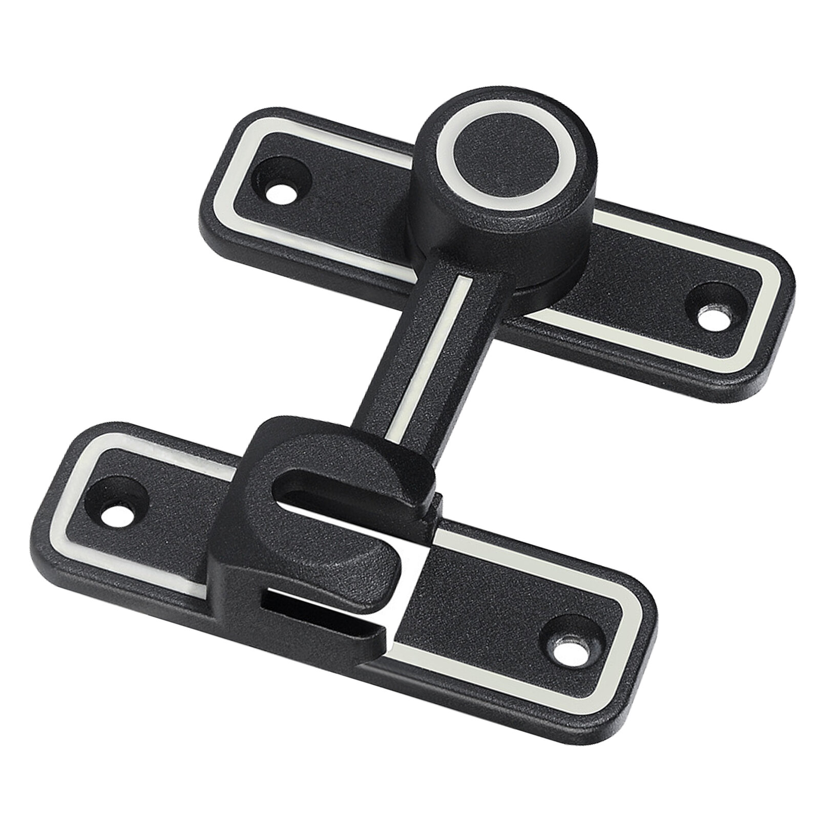 Болт для раздвижной двери, светящийся, предотвращает кражу, безопасный из нержавеющей стали, замок для ворот 90 180 градусов для двери сарая, ванной комнаты, черный