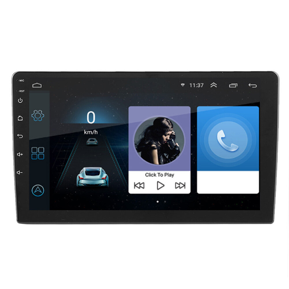 9-дюймовый автомобильный стерео-радиоприемник с экраном 1080P, Wi-Fi и GPS навигацией для Android 8.1 и iOS, 1ГБ+16ГБ памяти