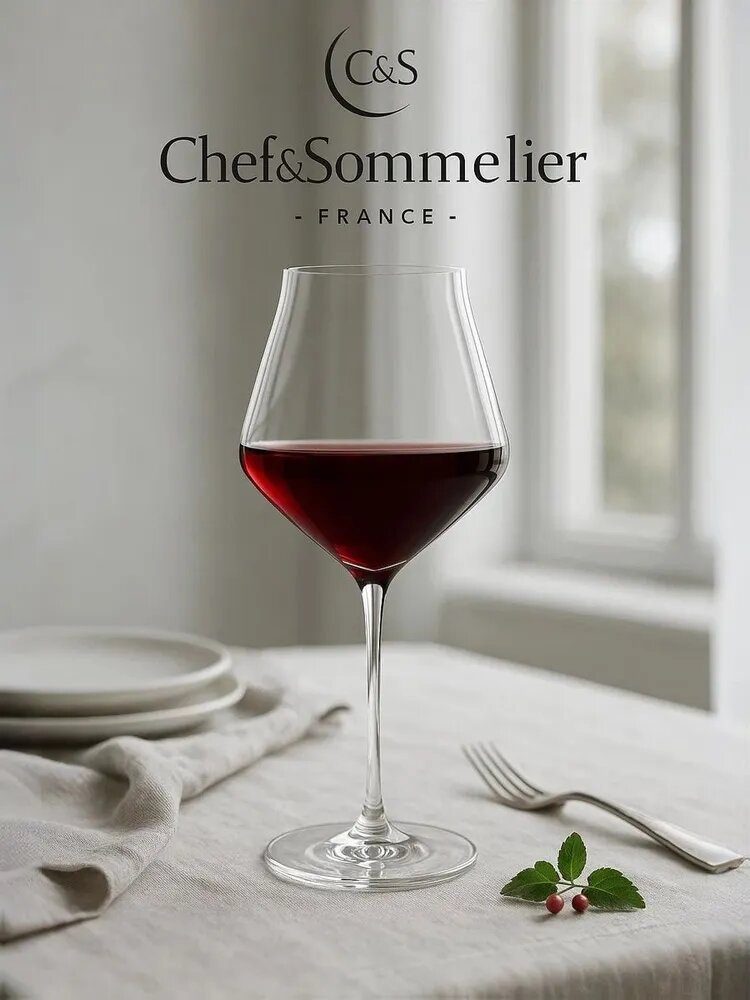 Бокалы для вина, подарочный набор Chef&Sommelier "Reveal Up" 2 шт, 550 мл. Французское, хрустальное стекло. (Krysta) Франция