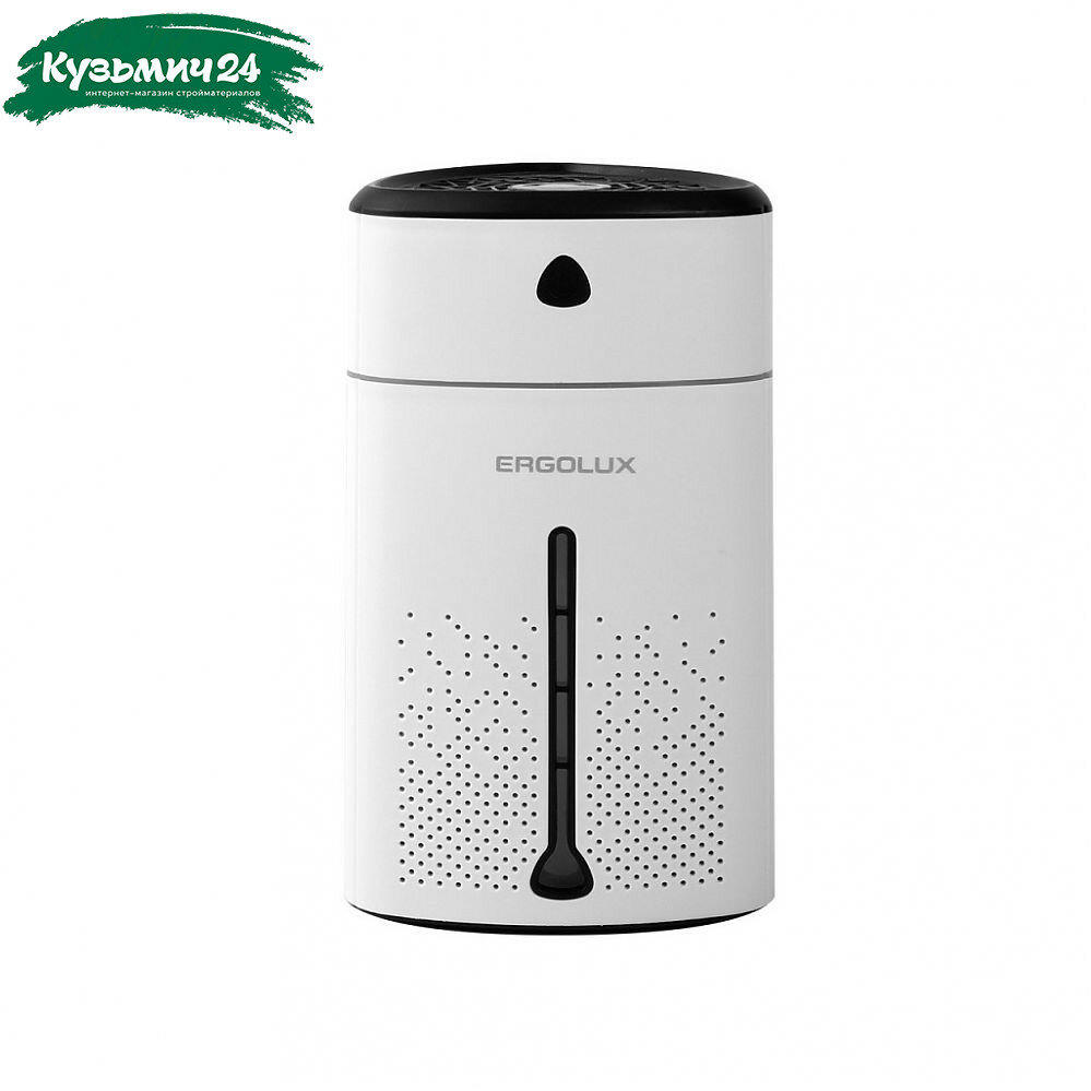 Увлажнитель Ergolux ELX-HUM01-C01, бесшумный, 5 Вт, белый с черным, 1 шт.