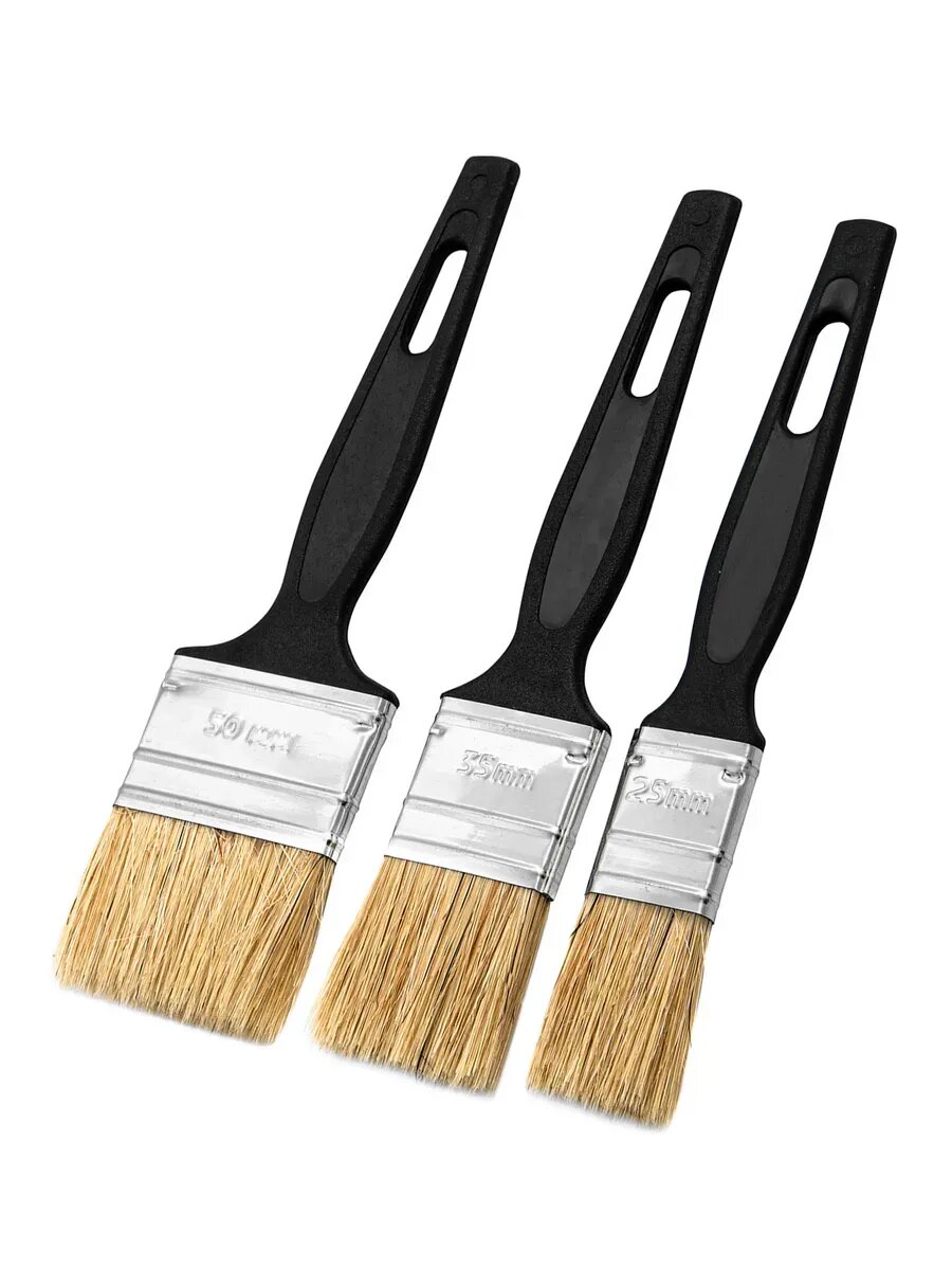 Кисть малярная флейцевая, набор 25, 35, 50 мм, 82507