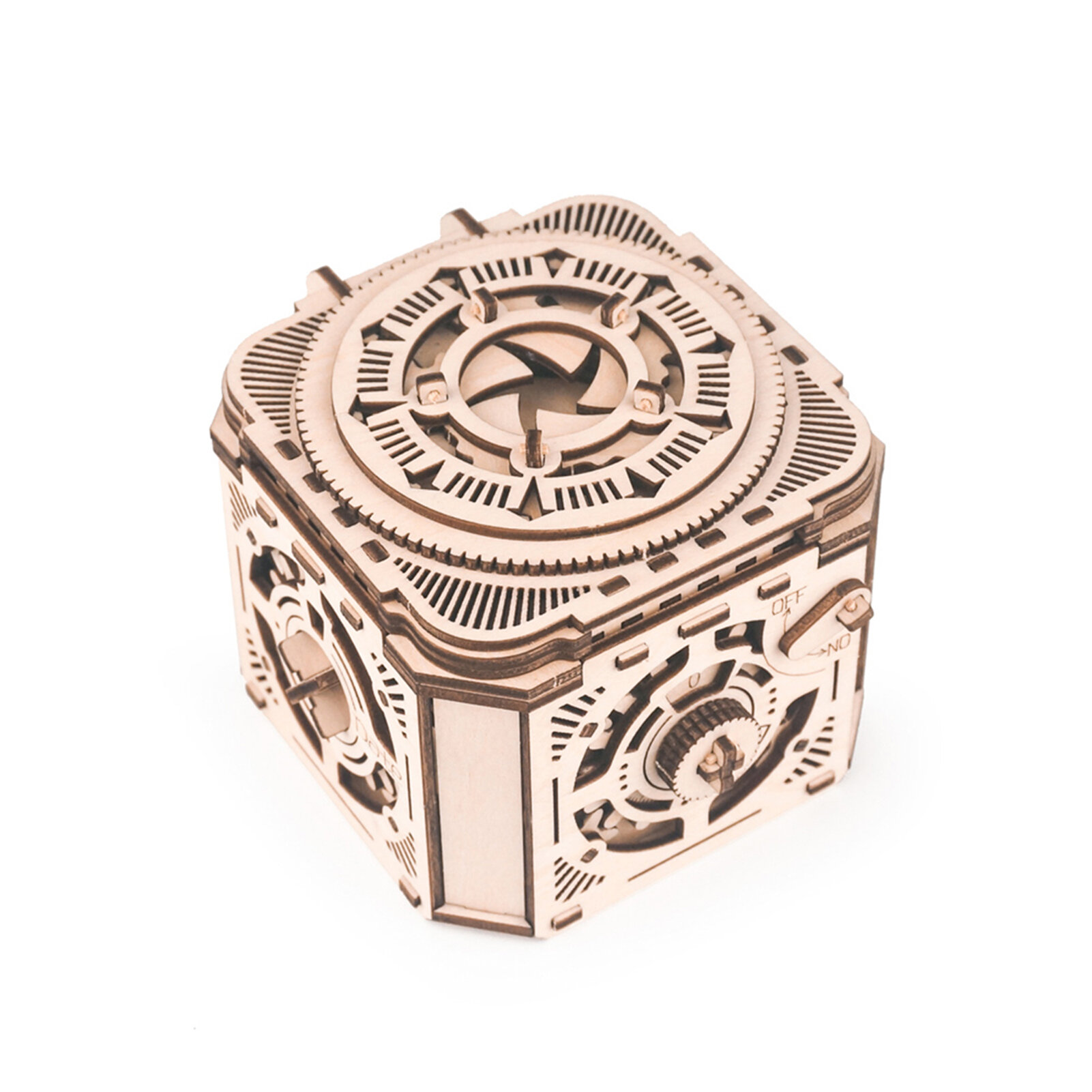 Сборочный деревянный пазл с кодовым замком сундук механический 3D пазл наборы для ручного изготовления игрушки инструмент для образования подарок на день рождения Рождество праздник декор для стола для взрослых подростков студентов размер 10.0*10.0*9.0cm