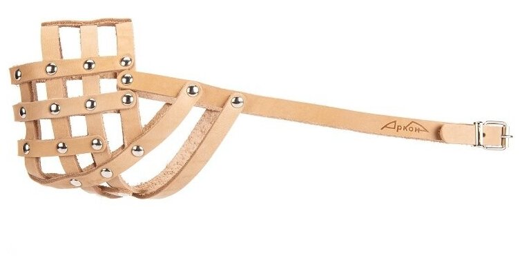 Намордник Аркон для собак породы кавказская овчарка, ньюф, ризен, ротвейлер, среднеазиатская овчарка, черный терьер, южная русская овчарка (36 см)