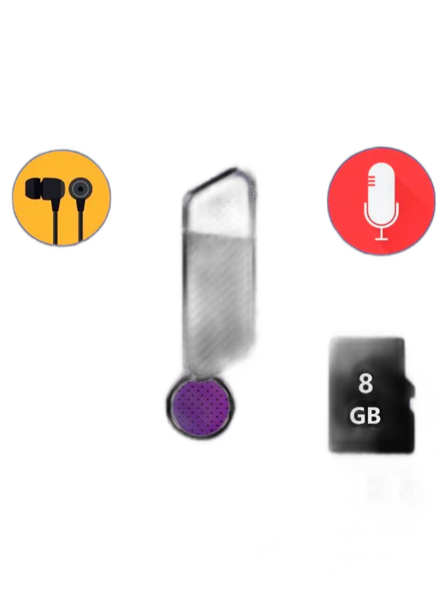 Диктофон с карабином 8 Гб