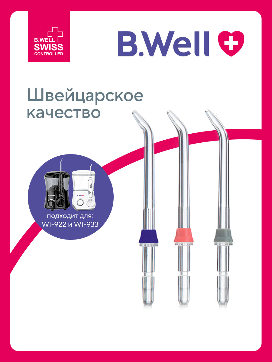 Стандартная насадка для ирригатора WI-922 и WI-933 (3 шт. в пакете)