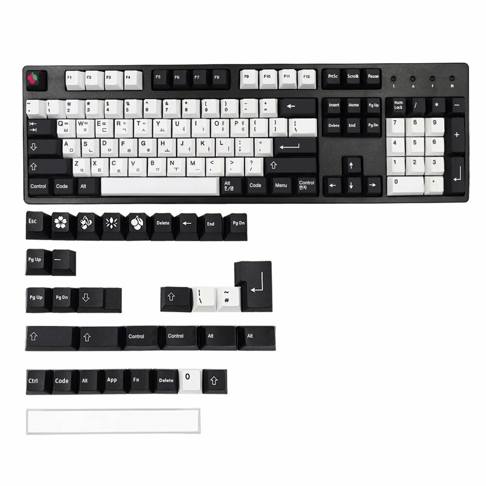 Механическая клавишная клавиша 137Keys профиль вишневой профиль PBT Dye-Sub Korean для ключа COV