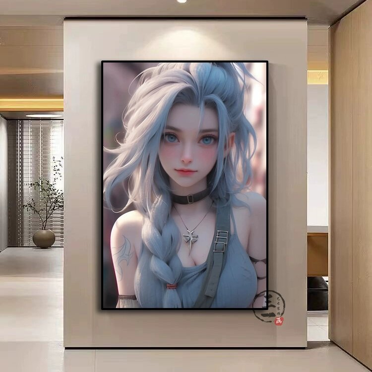 LOL Jinx League of Legends Rampage Лолита Живопись