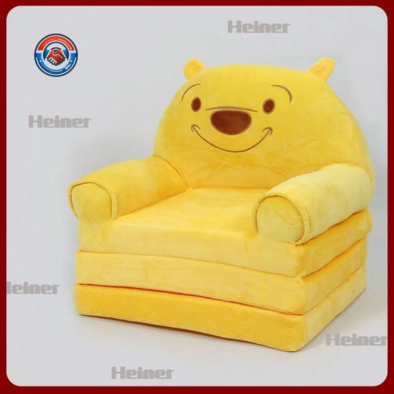 Детское мягкое кресло-трансформер диванчик Винни-Пух, складное кресло-кровать с подушкой для новорожденных и малышей, уютная мебель в детскую комнату