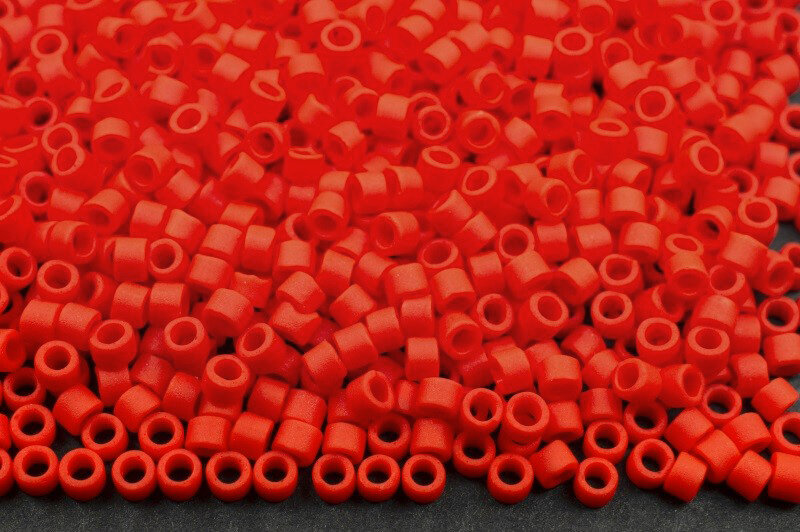 Бисер японский MIYUKI Delica цилиндр 15/0 DBS-0757 светлый сиам, матовый непрозрачный, 5 грамм