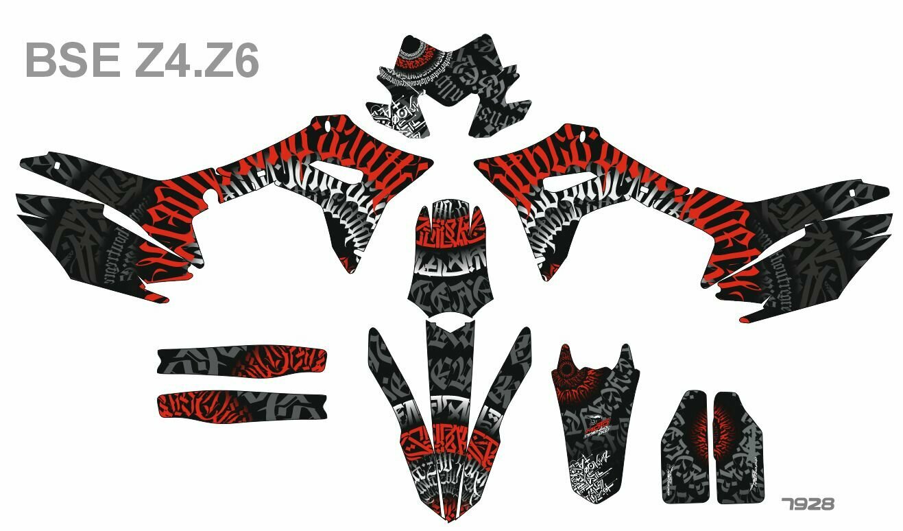 Наклейки для мотоцикла BSE Z4, Z5, Z6 графика #7928