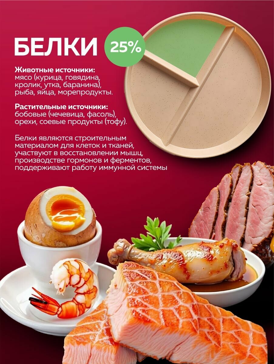 Тарелка "Гарвардская", с секциями и приборами, бежевая, 23 см — фото 1