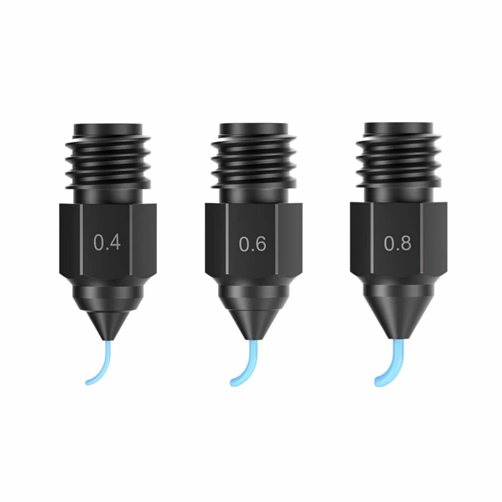 Сопло из закаленной стали 0,4/0,6/0,8 мм для высокоскоростного нагревательного элемента 3D-принтера Ender-5 Max. Аксессуары для 3D-принтера Ender-5 Max.