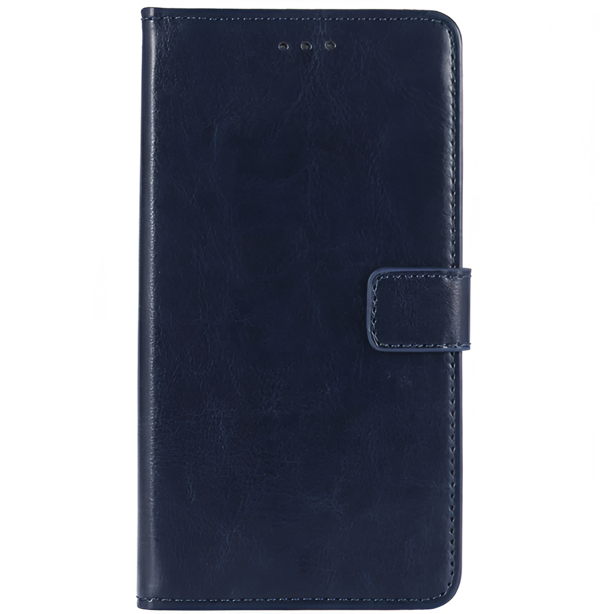 Чехол-книжка MyPads Porta Biglietti из кожи с подставкой застёжкой и визитницей для TCL 10 Plus синий