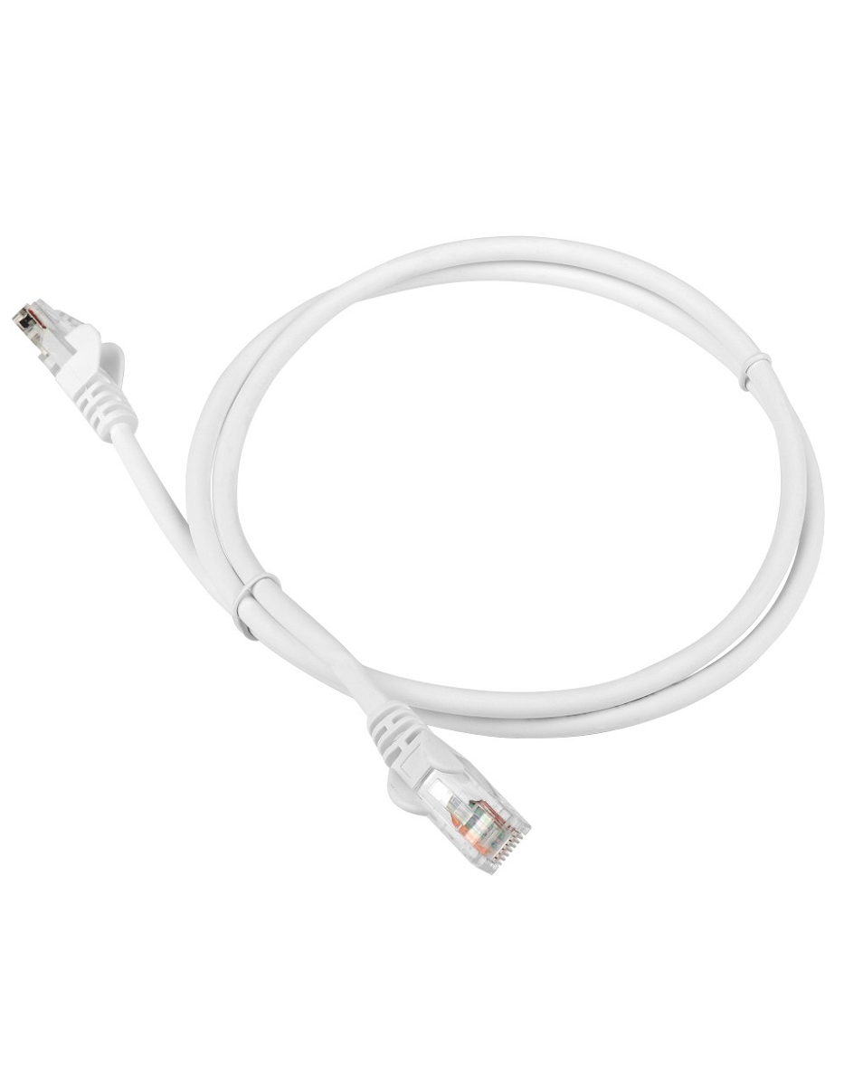 Кабель патч-корд U/UTP 5e кат. 2м. Lanmaster LAN-PC45/U5E-2.0-WH RJ45 - RJ45, 4 пары, белый, LSZH