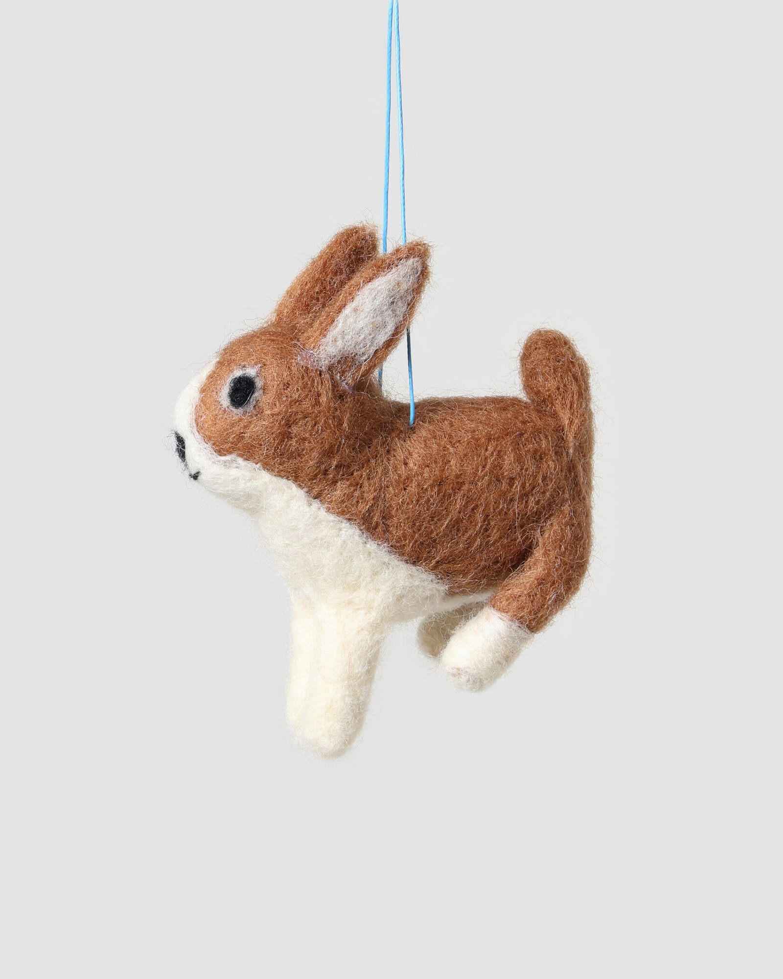 Ёлочная игрушка NOVEM "Заяц", валяная, 80% шерсти, 20% воздушной пены