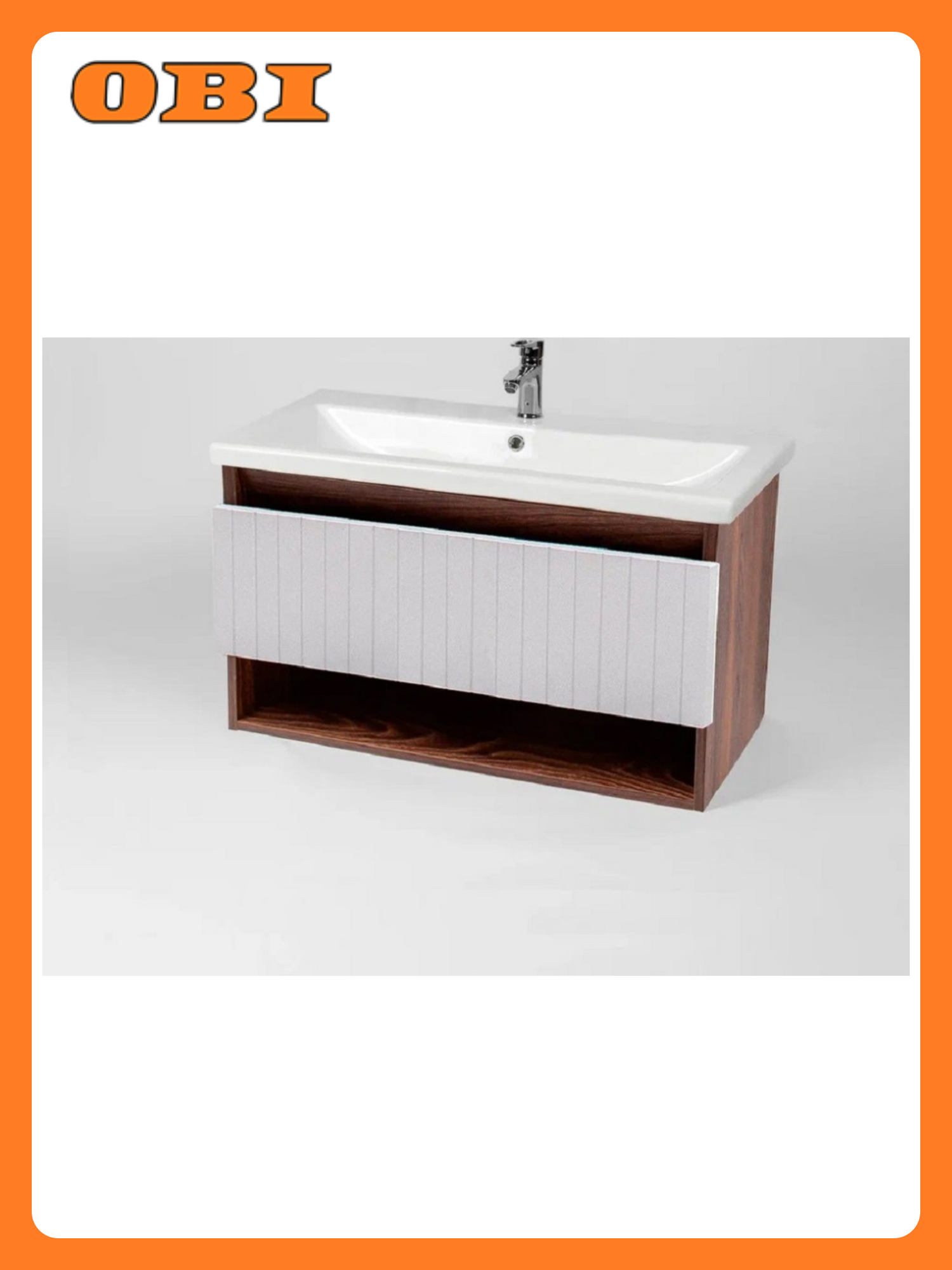 Тумба для ванной Акваль Нова COMO 80, подвесная, белая, 80см