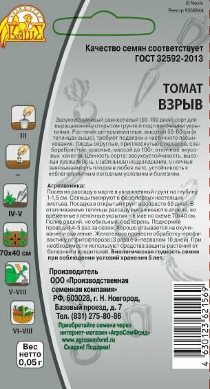 Томат Взрыв, 0,05г — фото 1