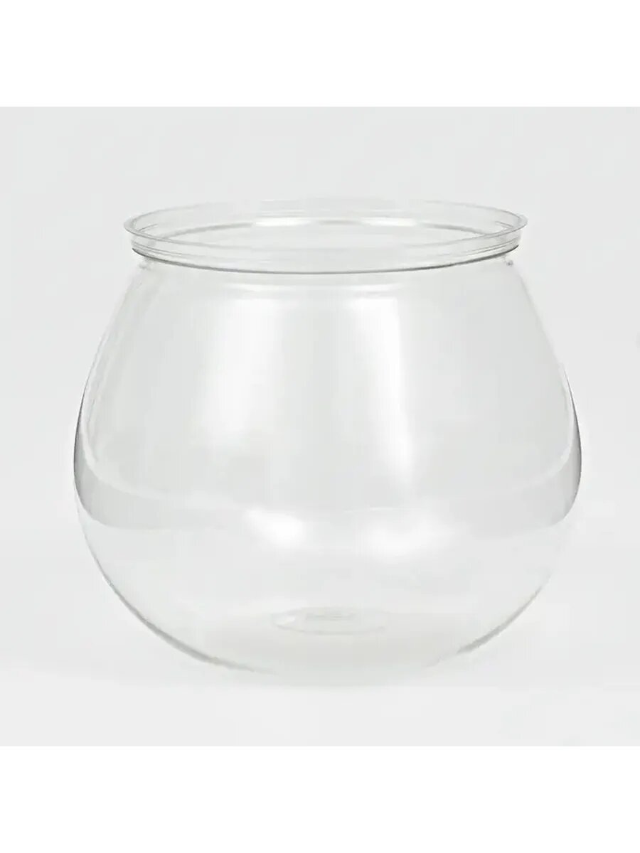 Круглый пластиковый аквариум 1,2 л — легкий и прочный