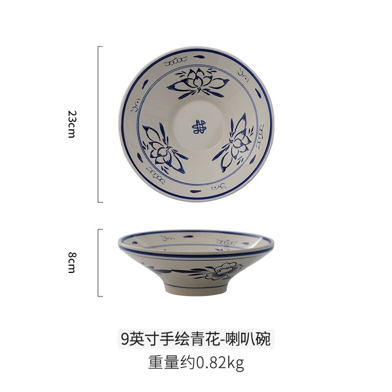 Китайская большая миска Шэньси, миска для лапши с маслом, миска для смешанной лапши, миска для жареной лапши, миска для