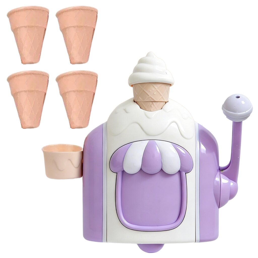 Имитация мороженого, пузырьковая игрушка для ванны для детей, безопасная машина для изготовления пены из АБС-пластика, игрушка для купания для малышей, креативная игра