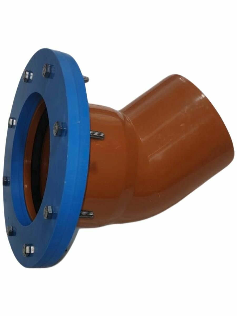 Фланцевое соединение под 45* для канализационной трубы 110мм