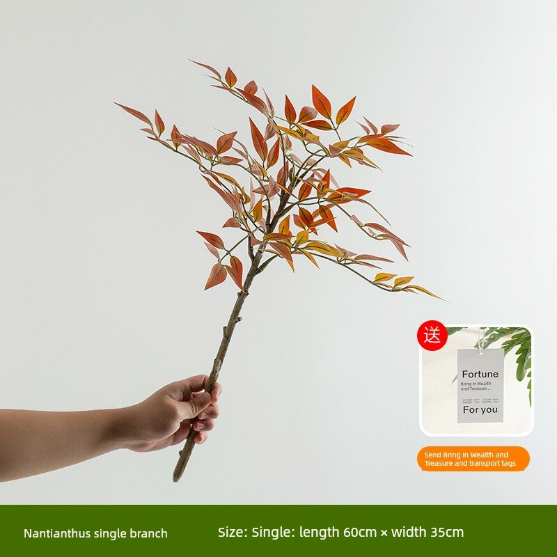 Искусственное растение Нандина (бамбук), декоративное растение в горшке для офиса, гостиной, рабочего стола, комнатное