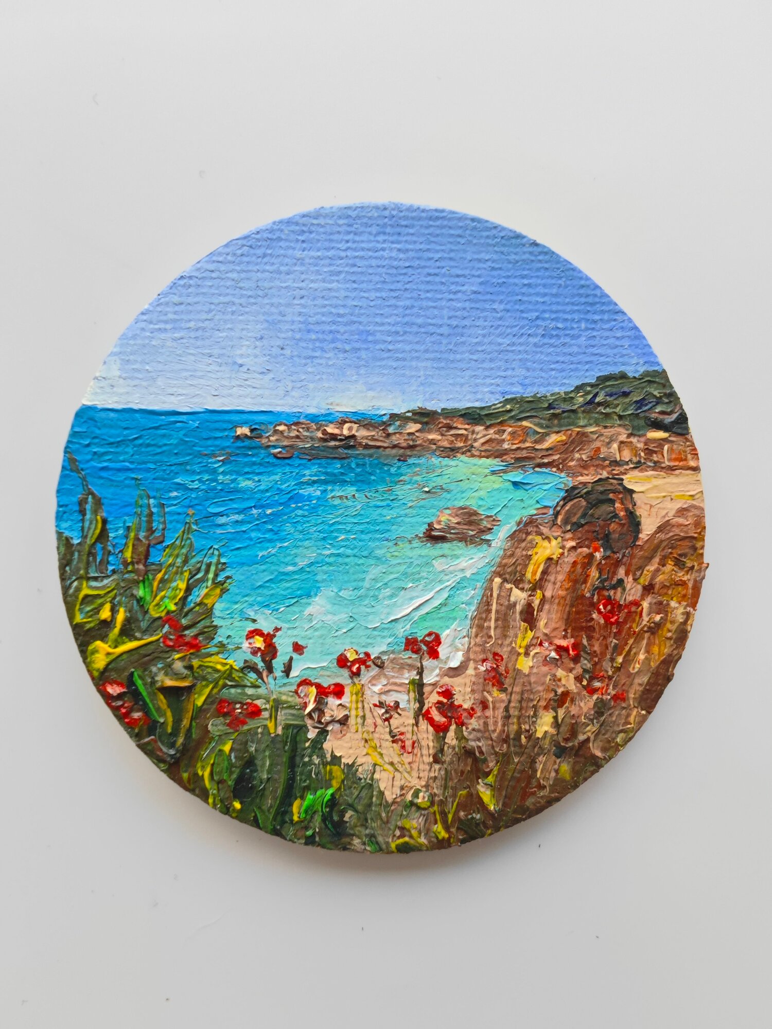 Мини картина маслом на холсте 10х15см