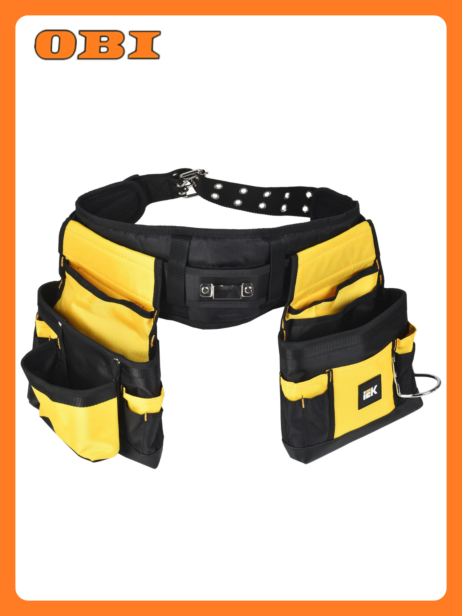 Сумка-пояс монтажника IEK BB-06 ARMA2L, полиэстер, черный/желтый