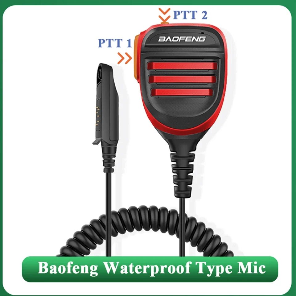Микрофон Baofeng Waterproof Type Mic, красный