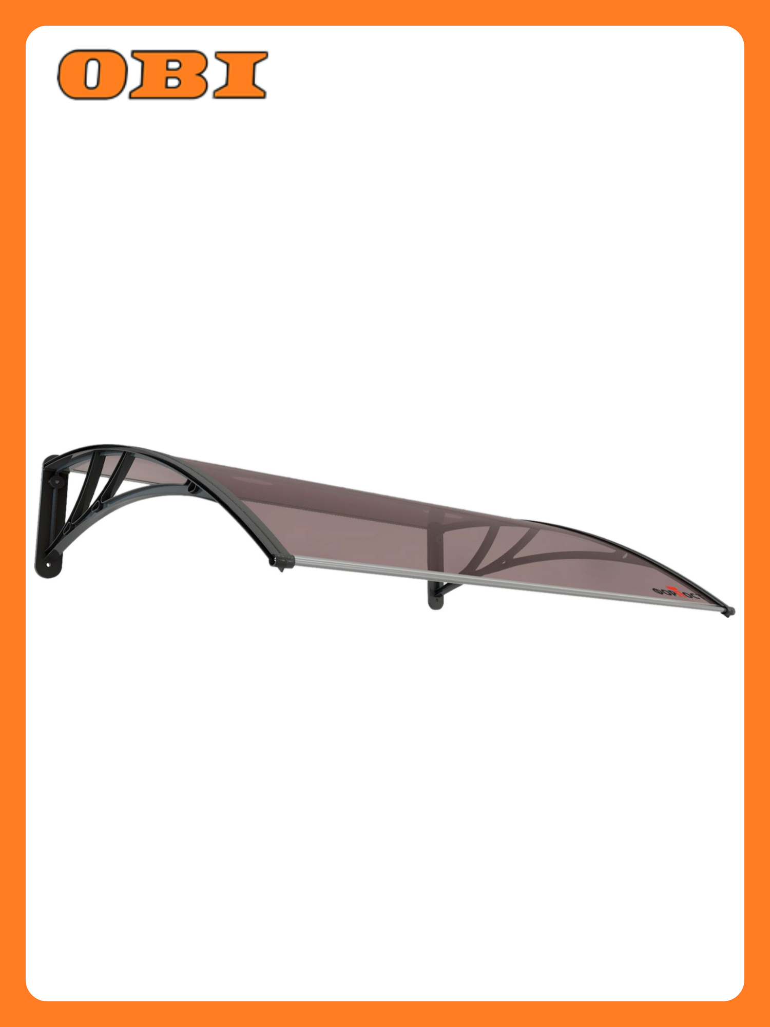 Козырек навесной форпост Топаз, темно-коричневый, 100x120 см