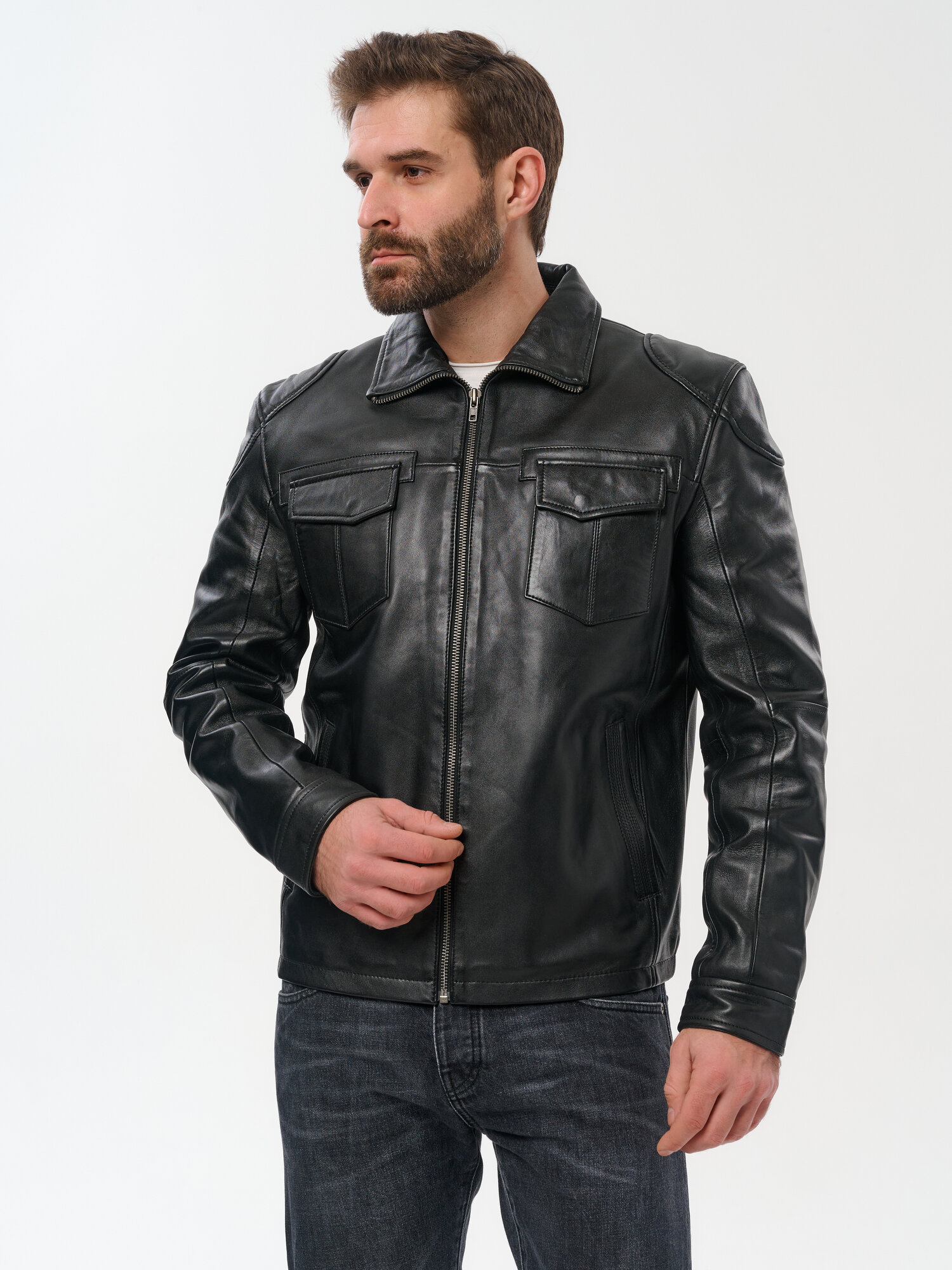 Куртка кожаная