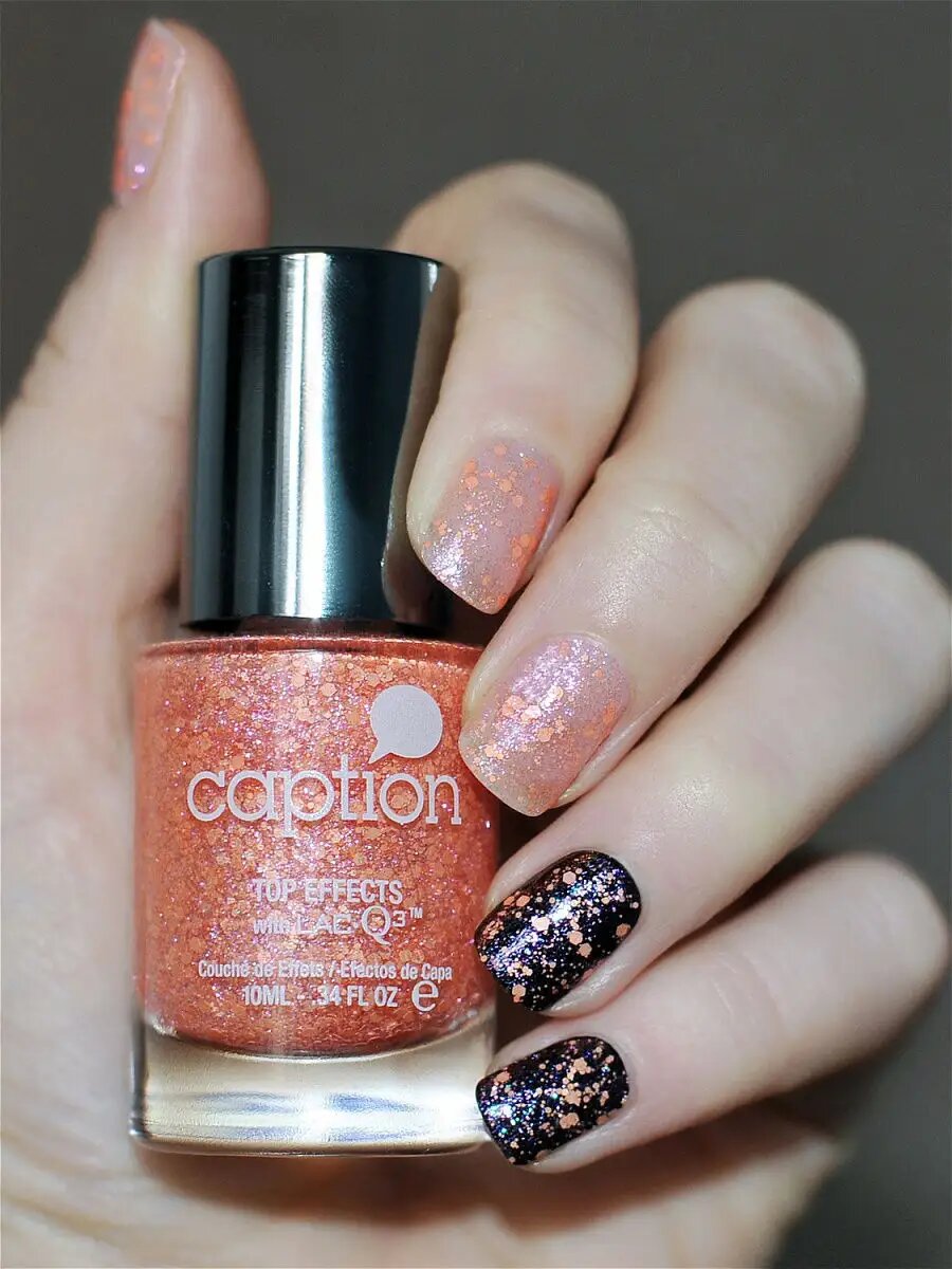 Лак-топпер CAPTION Young Nails с шиммером и блестками, 10 мл