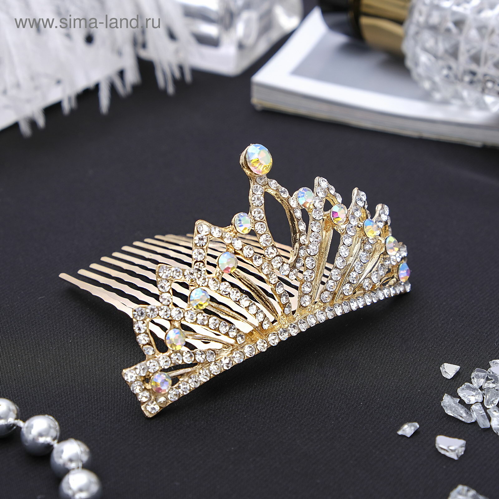 Диадема для волос "Королевская особа", веер, 3.8x7.5 см, для кого: для девочек