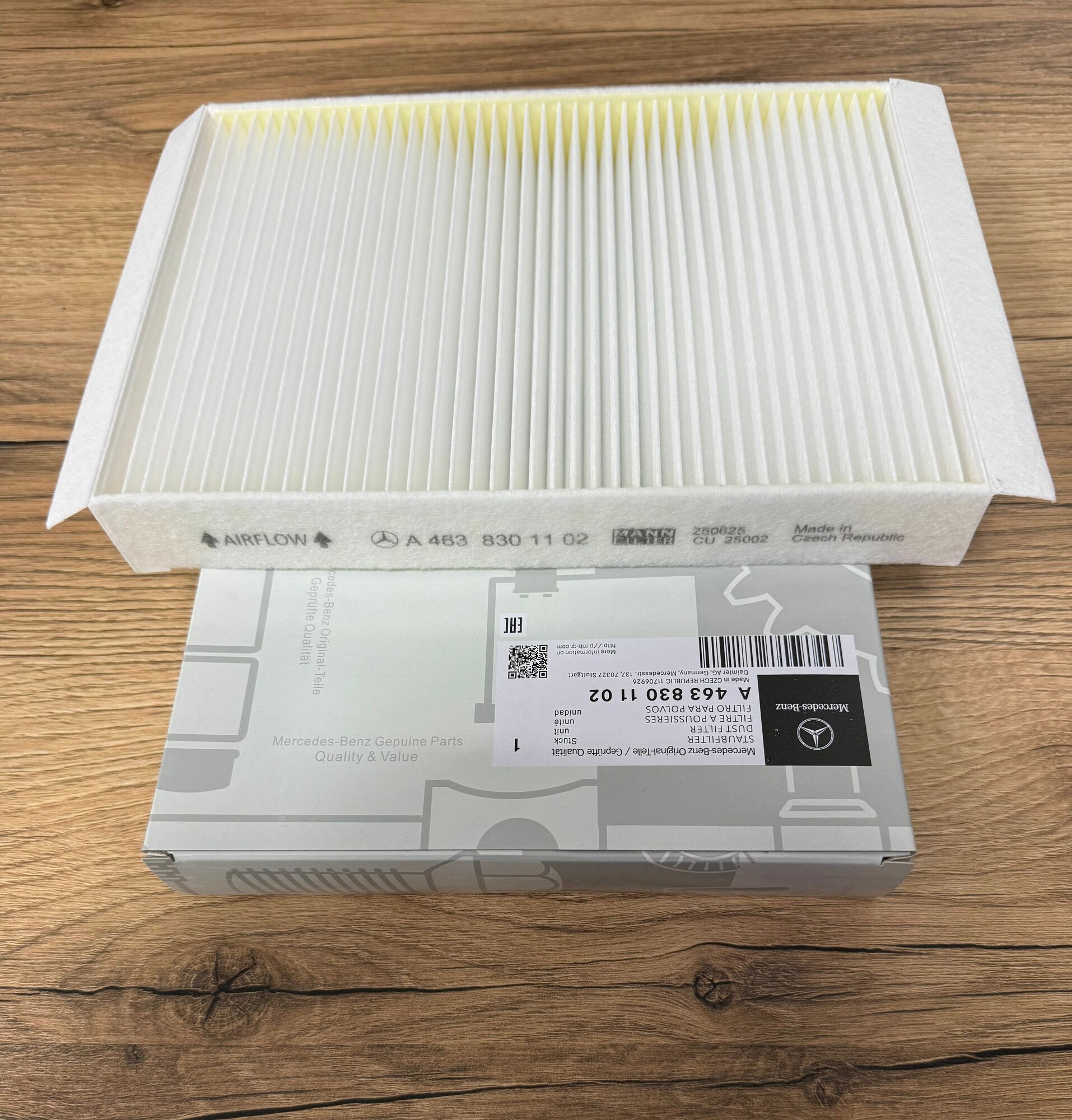 Фильтр салонный пылевой Mercedes A4638301102