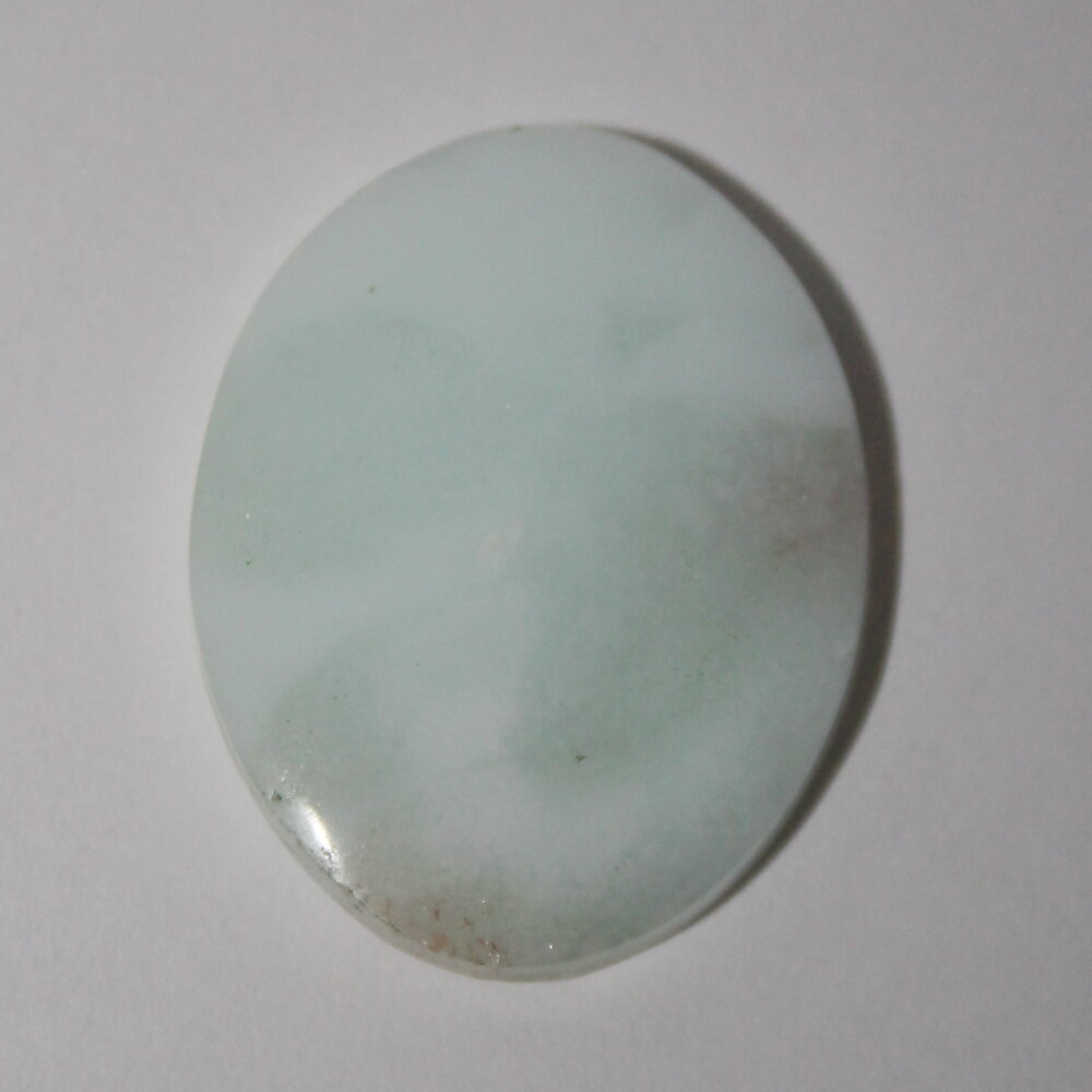 Хризоопал кабошон, натуральный камень, 28х22х3 мм, Урал, "True Stones"