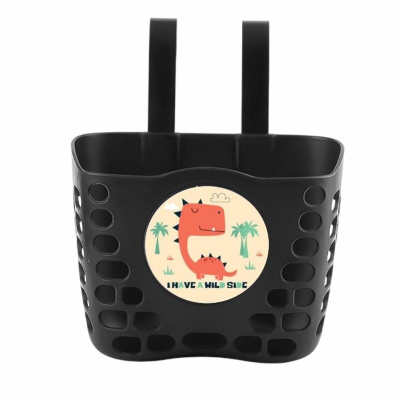 Модернизированная и утолщенная передняя корзина для детского велосипеда-черная