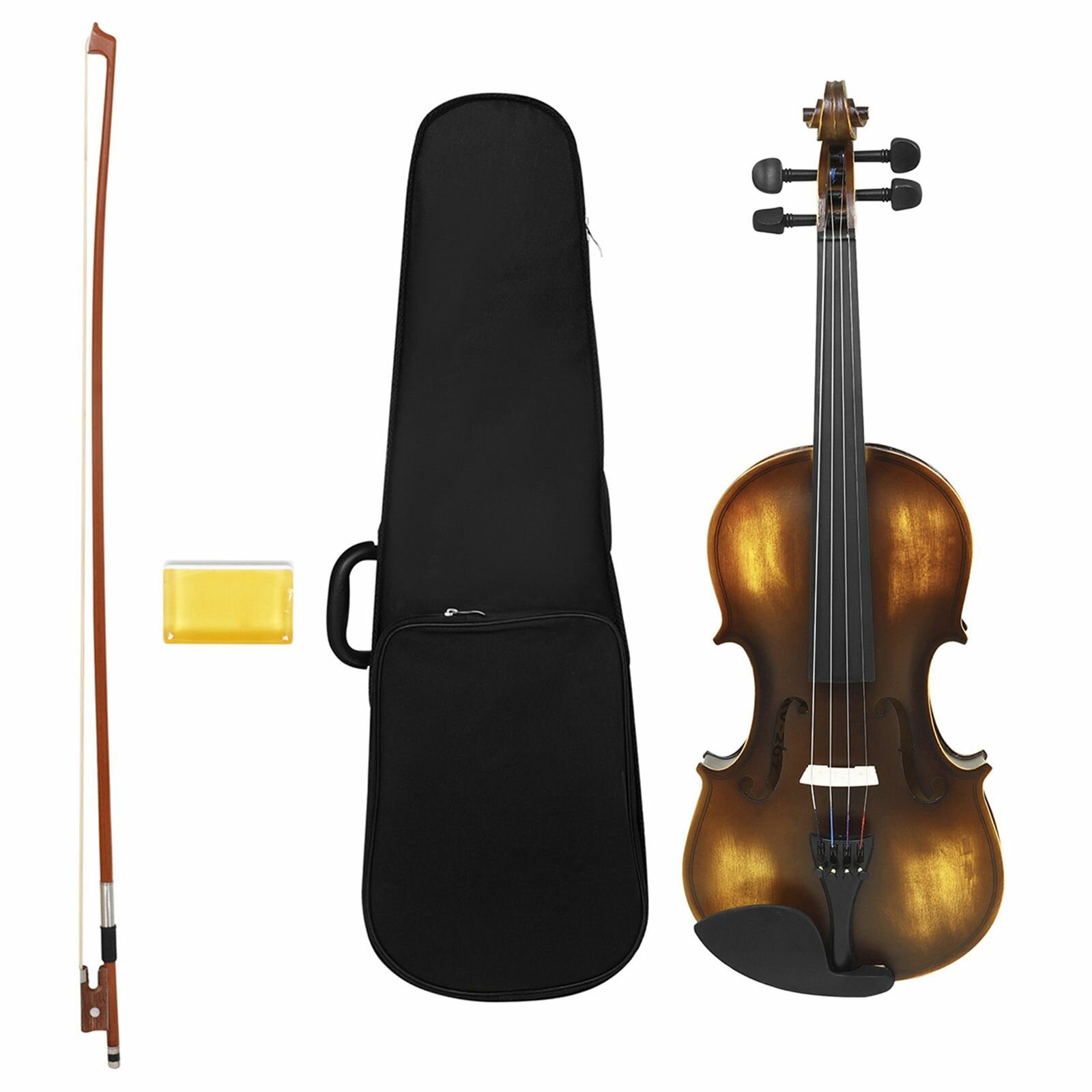 4/4 полноразмерная скрипка яркая акустика с Case & Bow