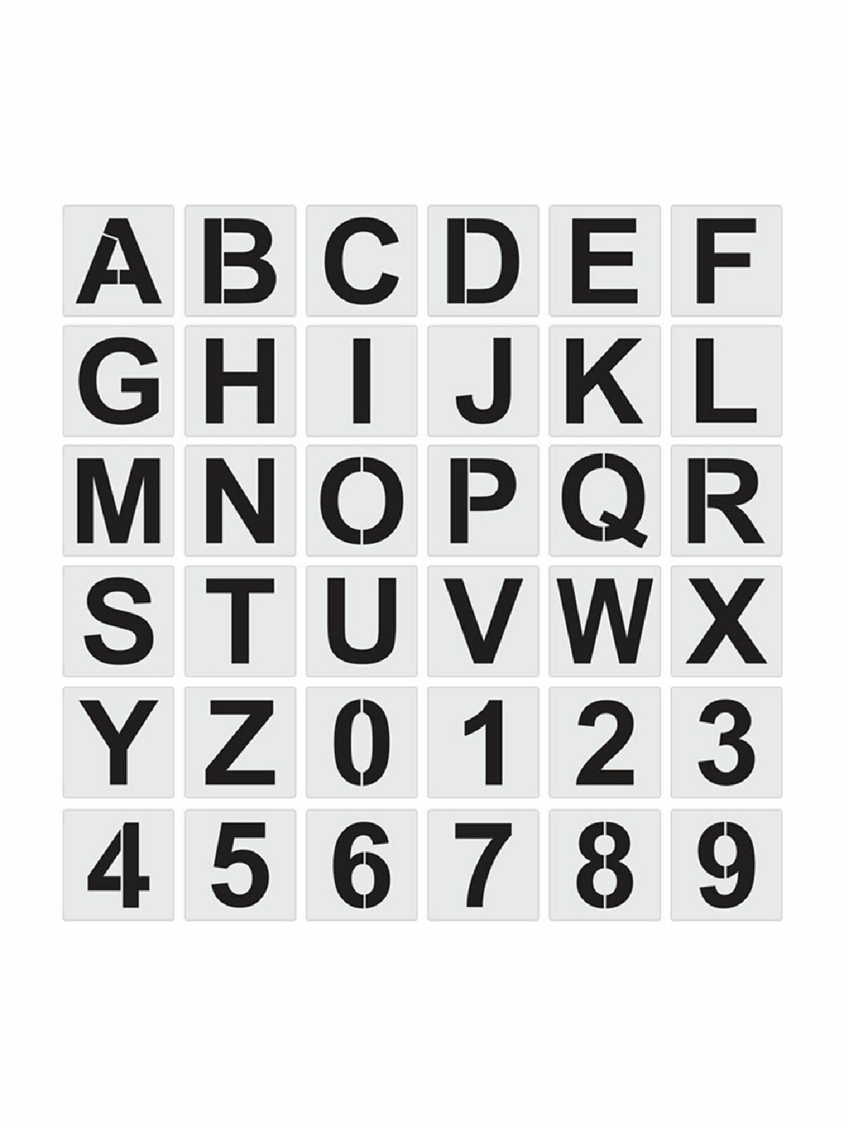 Трафареты для букв 36 шт.